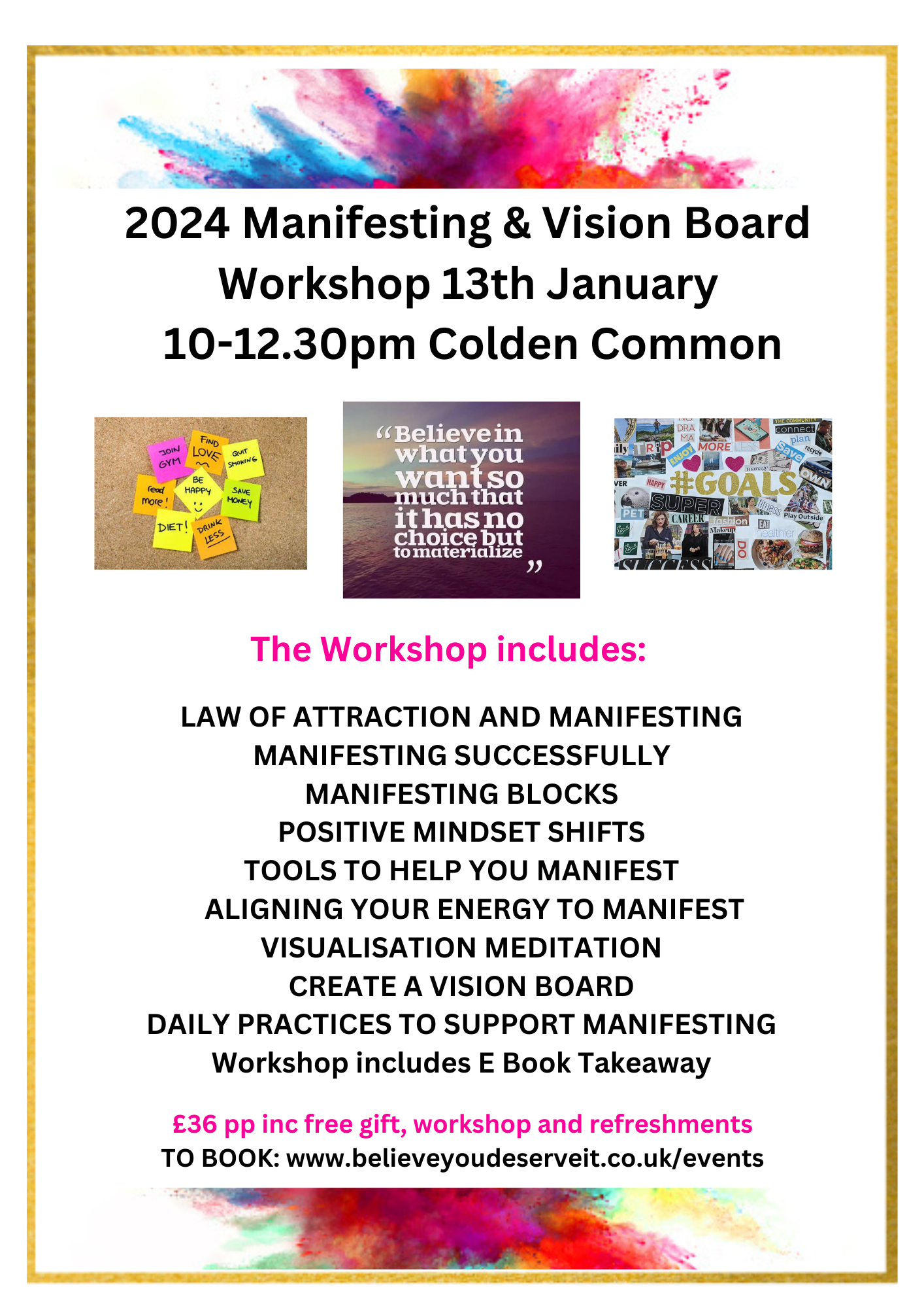 2024 Vision Board and Manifesting Workshop- Make your dreams a reality ...